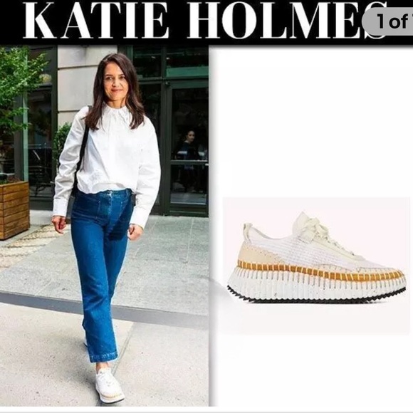 Chloe | Shoes | Authentic Chloe Nama White Knit Blanket Stitch Runner ...